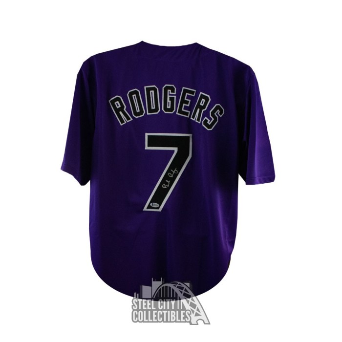 Brendan Rodgers Autographed Colorado Custom Purple Baseball Jersey ...