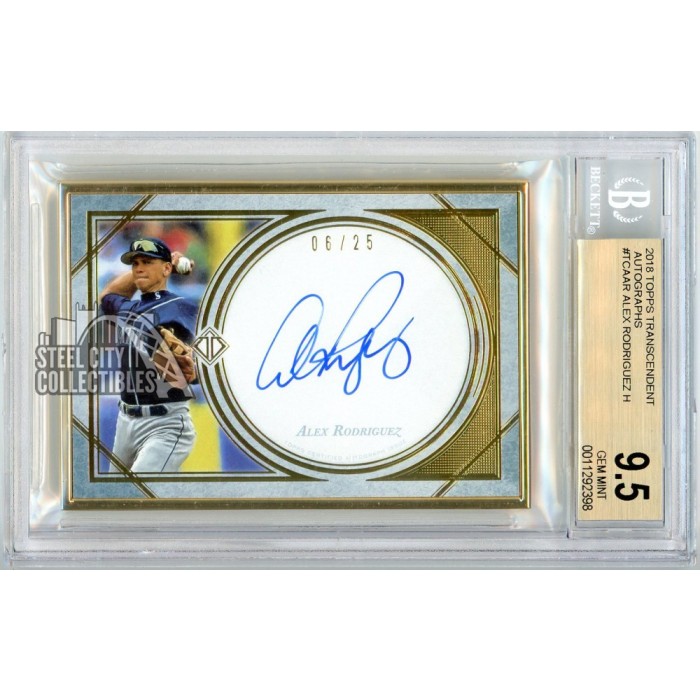 Alex Rodriguez 2018 Topps Transcendent Autograph Card #TCA-AR 6/25 BGS ...