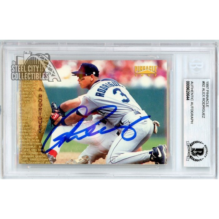 Alex Rodriguez 1997 Pinnacle Autograph Card #92 BAS | Steel City ...