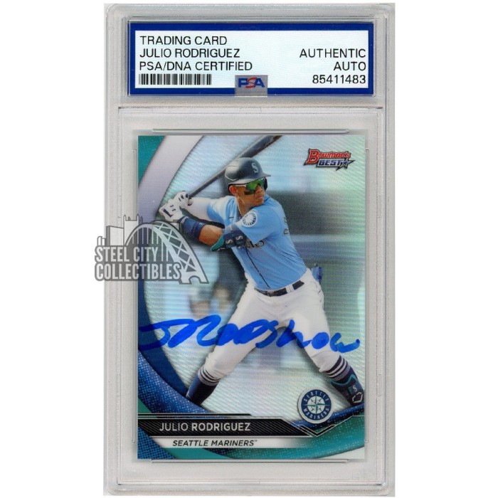 Julio Rodriguez 2020 Bowman's Best Refractor JROD Show Autograph Card # ...