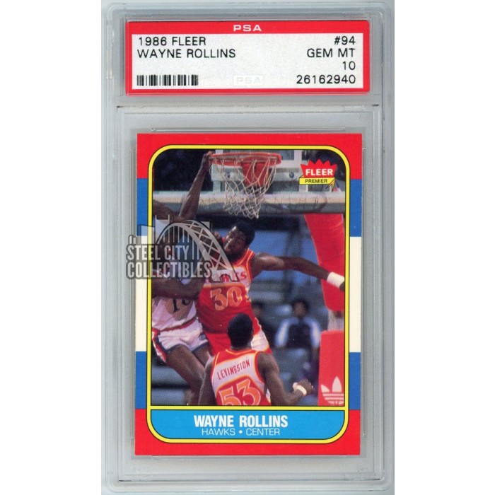Wayne Rollins 1986-87 Fleer Basketball Card #94 PSA 10 | Steel City ...