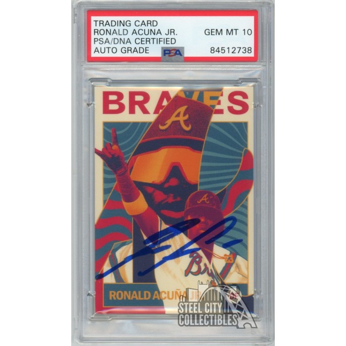 Ronald Acuna Jr 2021 Topps Project 70 Autographed Card #553 - PSA/DNA ...