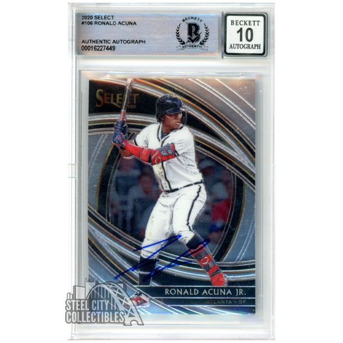 Ronald Acuna Jr 2020 Panini Select Premier Level Autograph Baseball ...