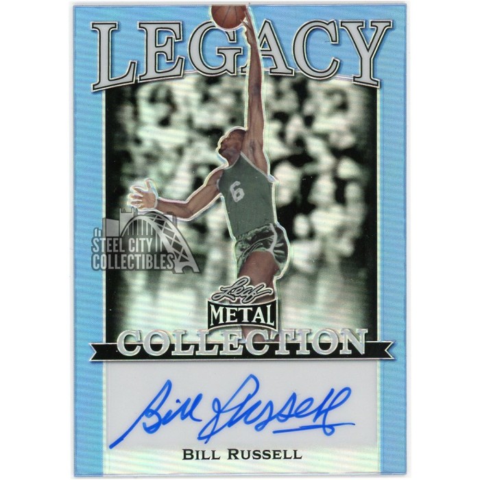 Bill Russell 2022 Leaf Metal Legacy Aqua Autograph #LCA-BR7 1/10 ...