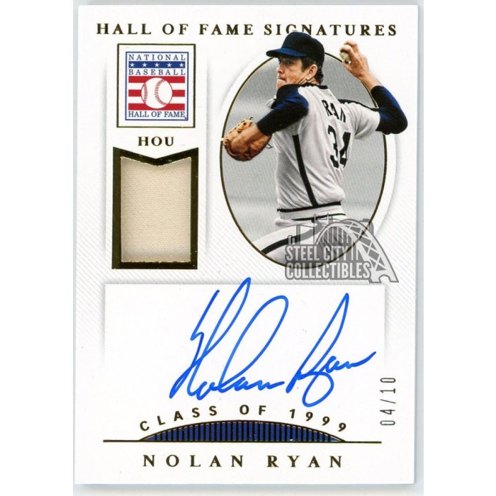 Nolan Ryan 2021 Panini National Treasures Hall of Fame Jersey Autograph ...