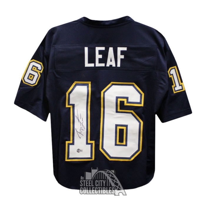 Ryan Leaf Autographed San Diego Custom Navy Football Jersey - BAS ...