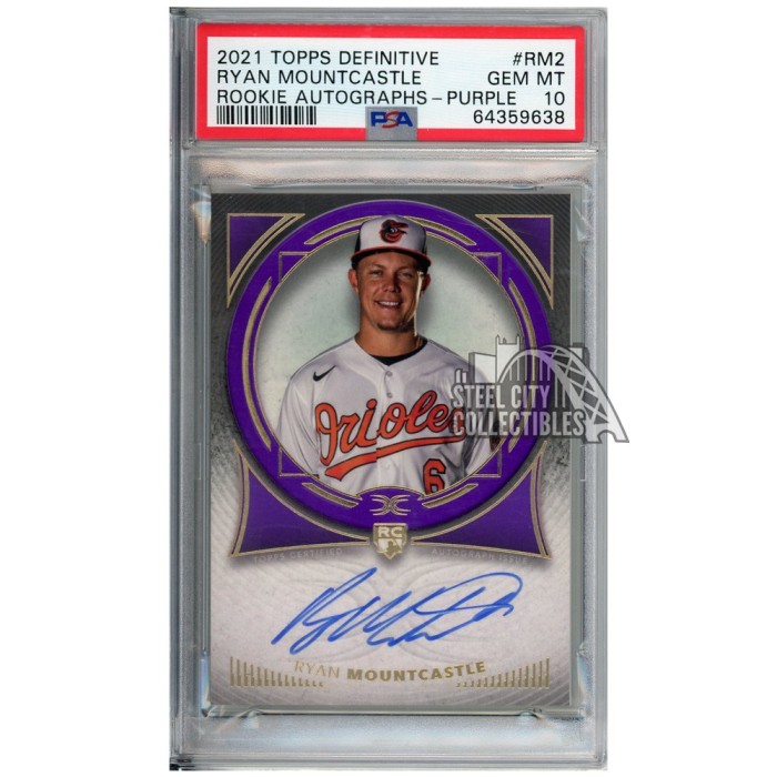 Ryan Mountcastle 2021 Topps Definitive Purple Autograph Rookie Card # ...