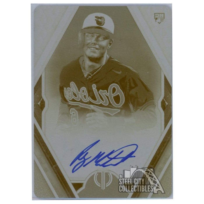 Ryan Mountcastle 2021 Topps Tribute Autograph Rookie Yellow Printing ...