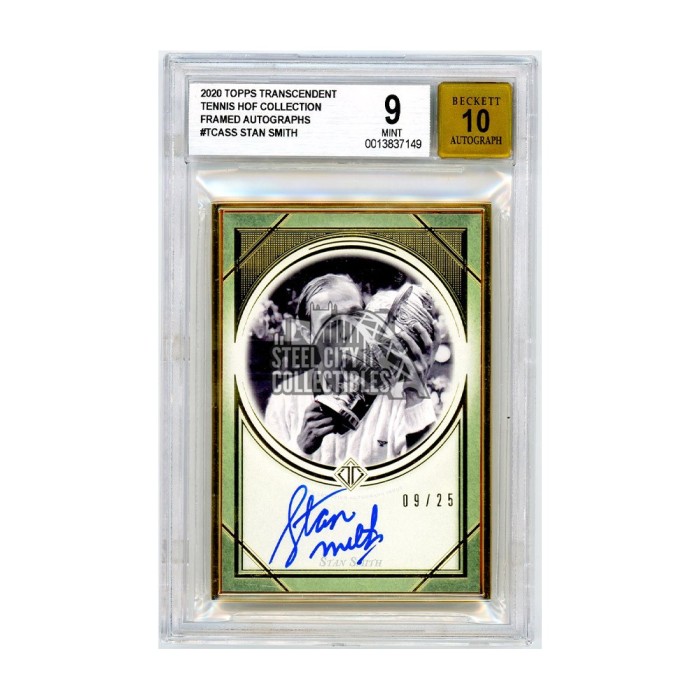 Stan Smith 2020 Topps Transcendent Tennis Autograph Card /25 BGS 9 Auto ...
