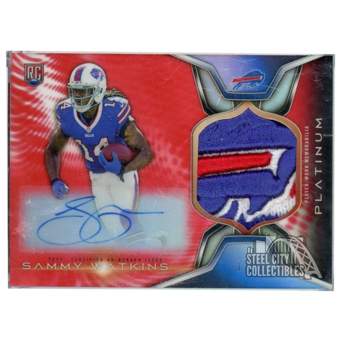 Sammy Watkins 2014 Topps Platinum Autograph Rookie Red Refractor Patch ...