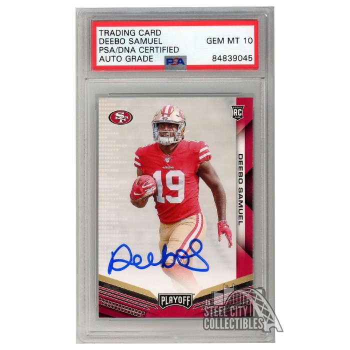 Deebo Samuel 2019 Panini Playoff Autograph Rookie Card #212 PSA/DNA 10 ...