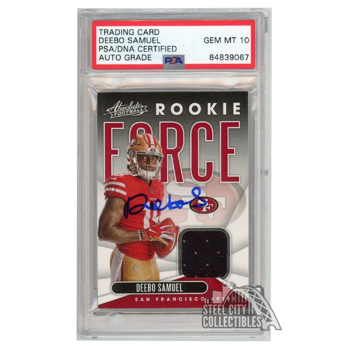 Deebo Samuel 2019 Panini Absolute Rookie Force Jersey Autograph Card # ...