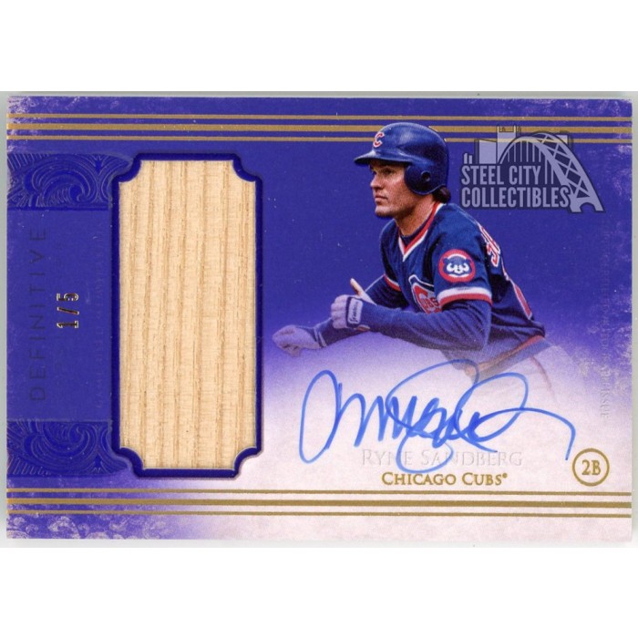 Ryne Sandberg 2017 Topps Definitive Purple Bat Autograph Card #DCAR-RS ...