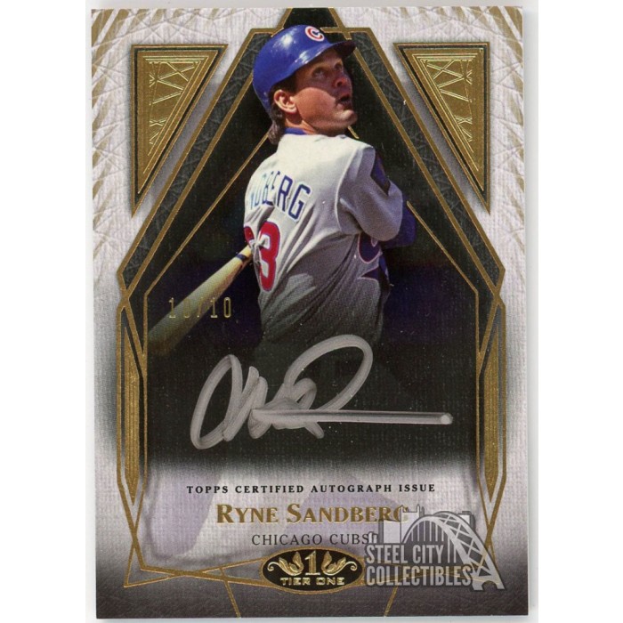 Ryne Sandberg 2022 Topps Tier One Autograph Card #T1A-RS 10/10 | Steel ...