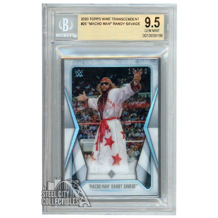Macho Man Randy Savage 2020 Topps Transcendent WWE Card /50 #25 BGS 9.5 ...