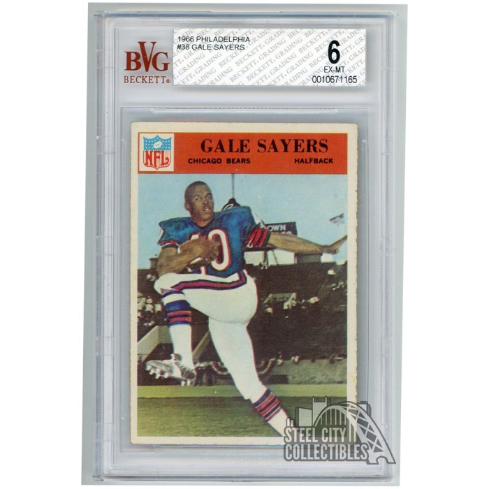 Gale Sayers 1966 Philadelphia Rookie Card #38 BVG 6 EX-MT | Steel City ...