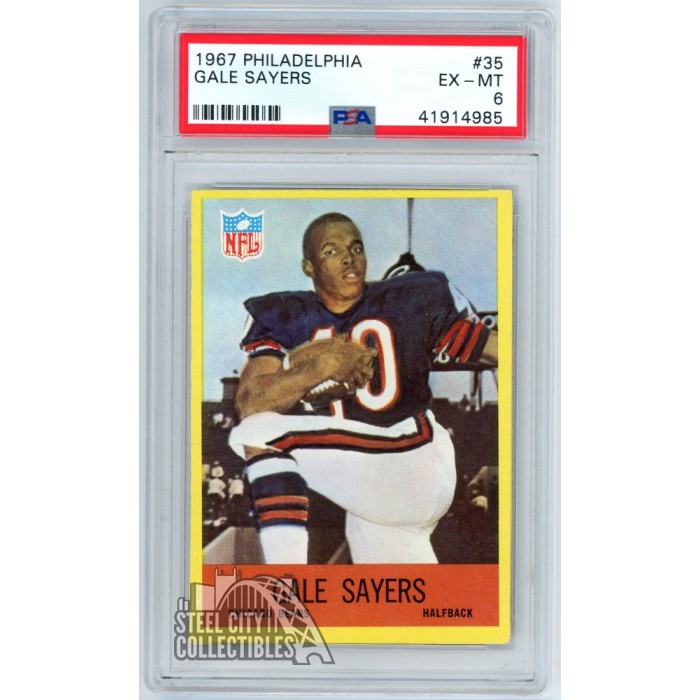 Gale Sayers 1967 Philadelphia Football Card #35 PSA 6 EX-MT (985 ...