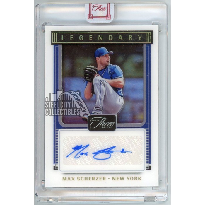 Max Scherzer 2022 Panini Three and Two Legendary Autograph Card #LS-MS ...