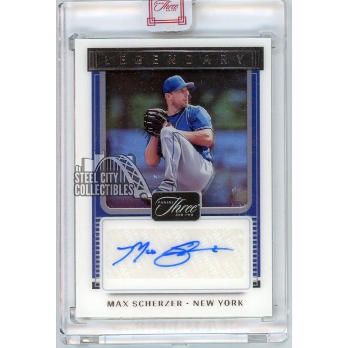 Max Scherzer 2022 Panini Three and Two Legendary Autograph Card #LS-MS ...