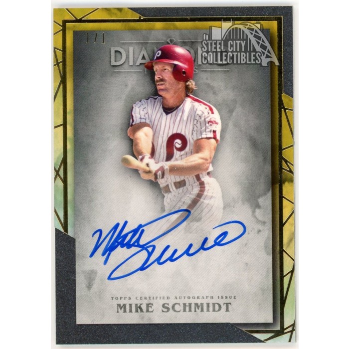Mike Schmidt 2022 Topps Diamond Icons Gold Autograph Card #AC-MSC 1/1 ...