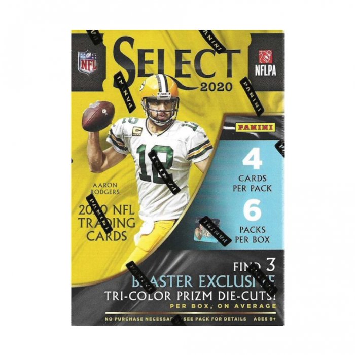 2020 Panini Select Football 6 Pack Blaster Box (Tri-Color Prizms ...