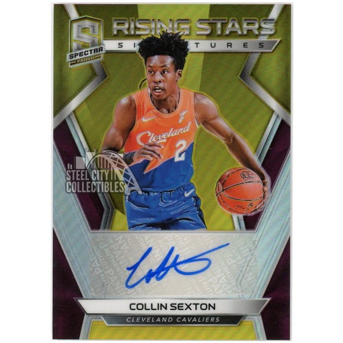 Collin Sexton 2018-19 Panini Spectra Gold Rising Stars Rookie Autograph Card #RS-CSX 6/10 ...