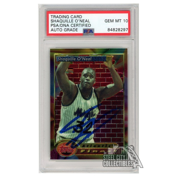 Shaquille O'Neal 1993-94 Topps Finest Autograph Card #99 PSA/DNA 10 ...
