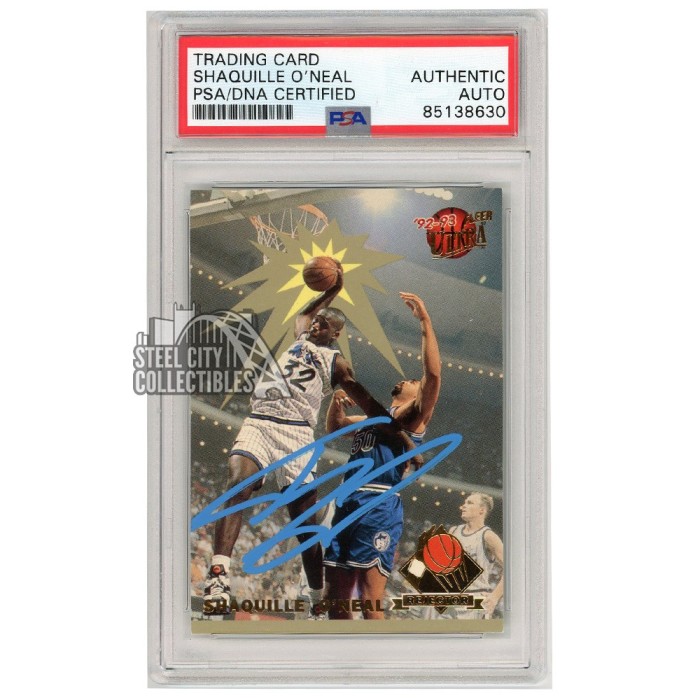 Shaquille O'Neal 1992-93 Fleer Ultra Rejector Autograph Rookie Card #4 ...