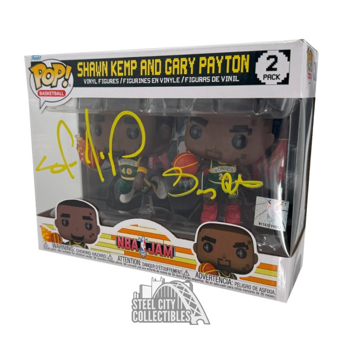 Shawn Kemp & Gary Payton Seattle Dual NBA Jam 2-Pack Funko Pop - BAS ...