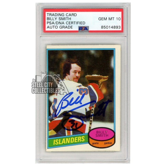 Billy Smith 1980-81 O-Pee-Chee Autograph Card #60 PSA/DNA 10 | Steel ...