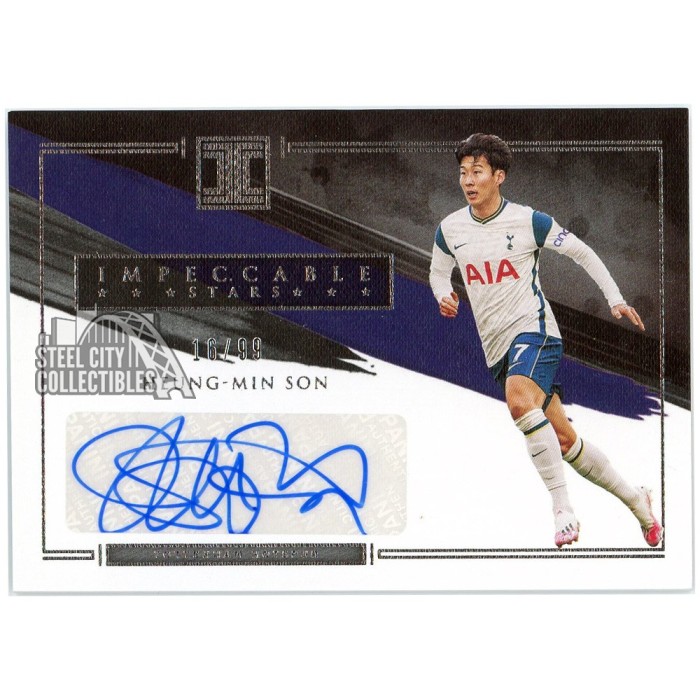 Heung-Min Son 2020-21 Panini Impeccable Stars Autograph Card #IS-HMS 16 ...