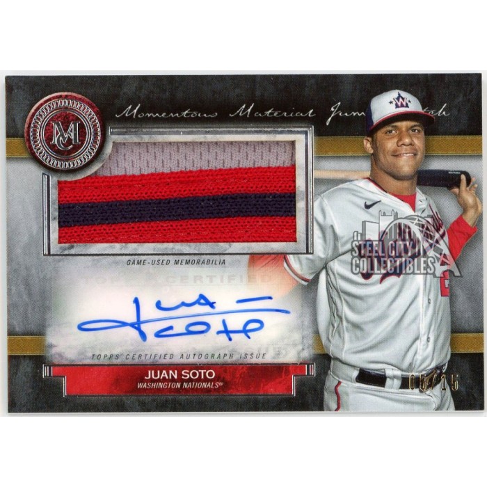 Juan Soto 2020 Museum Momentous Material Jumbo Patch Autograph Card JPA ...