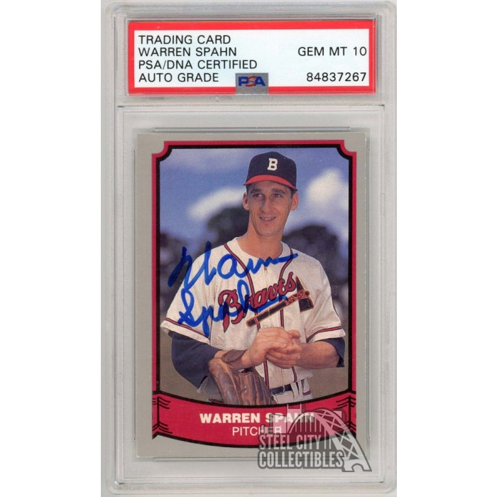 Warren Spahn 1988 Pacific Baseball Legends Autograph Card #109 PSA/DNA ...