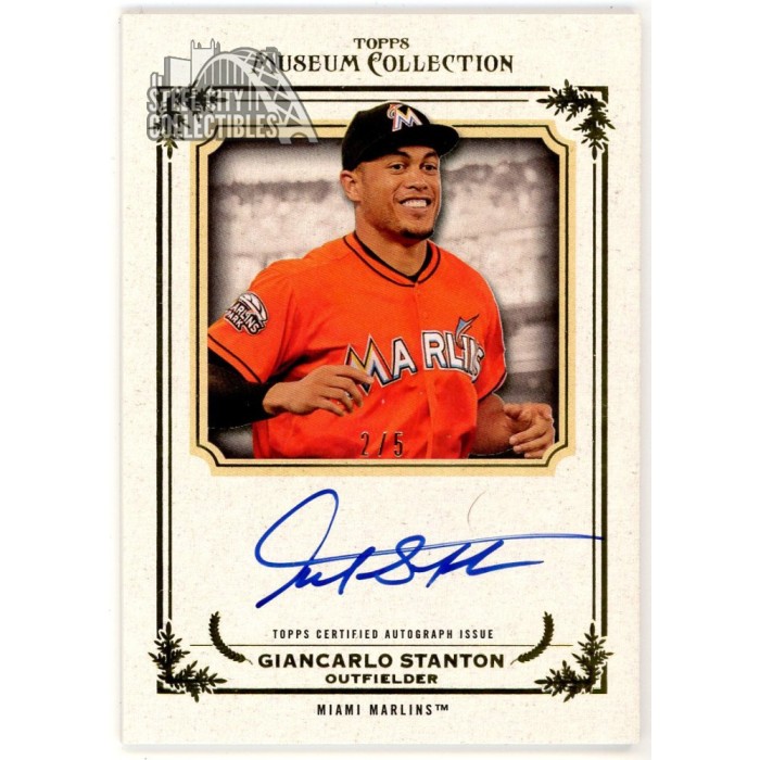 Giancarlo Stanton 2013 Topps Museum Collection Autograph Card #AA-GS 2/ ...