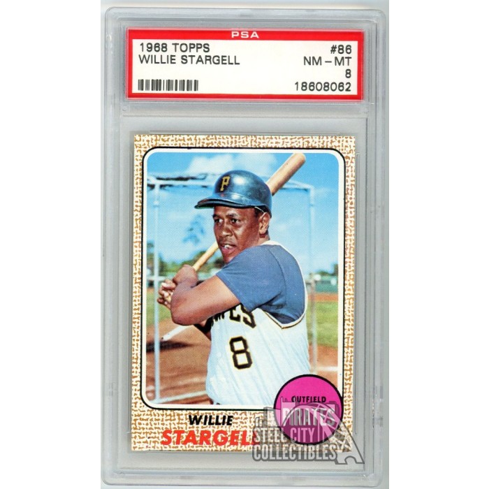 Willie Stargell 1968 Topps Card #86 PSA 8 NM-MT | Steel City Collectibles