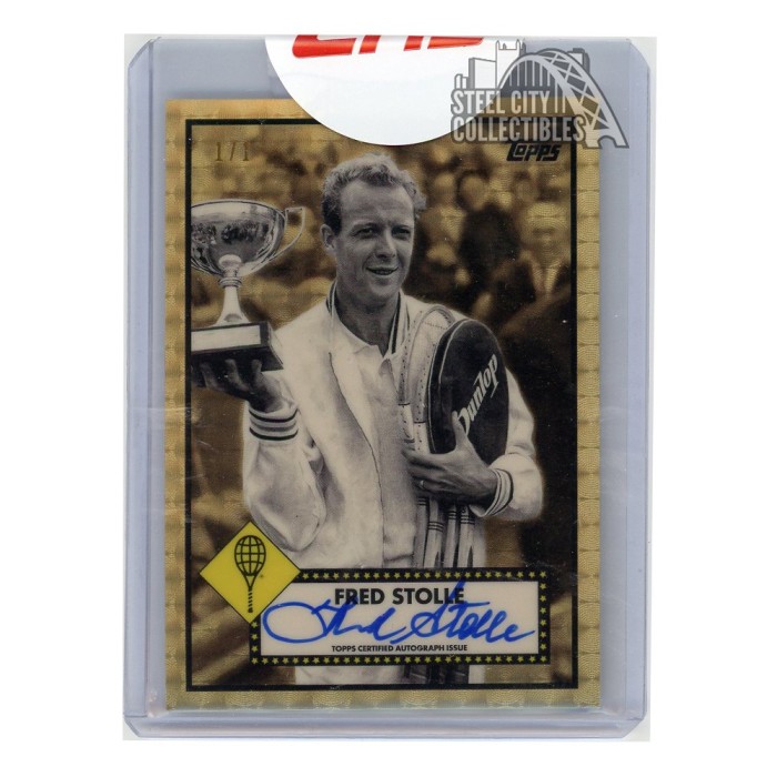Fred Stolle 2020 Topps Transcendent Tennis Superfractor Autograph Card ...