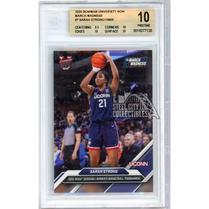 Sarah Strong 2025 Bowman U Now March Madness Card #7 BGS 10 | Steel ...