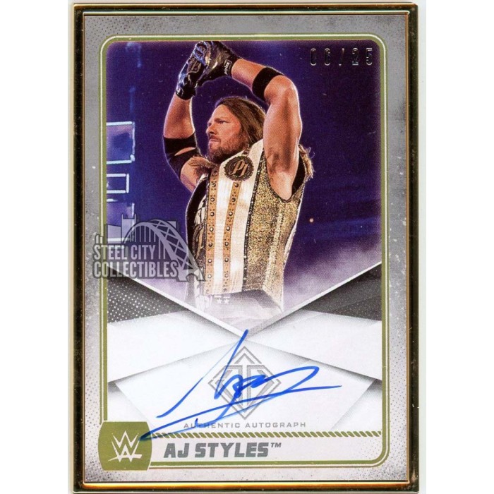 AJ Styles 2020 Topps Transcendent WWE Autograph Card #A-AJ /25 | Steel ...
