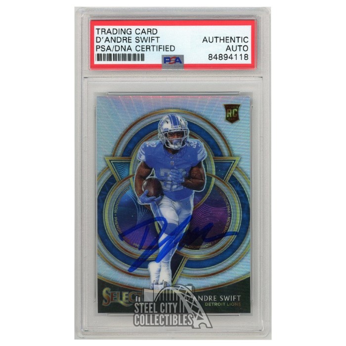 D'Andre Swift 2020 Panini Select Phenomenon Autograph RC Card #P22 PSA ...