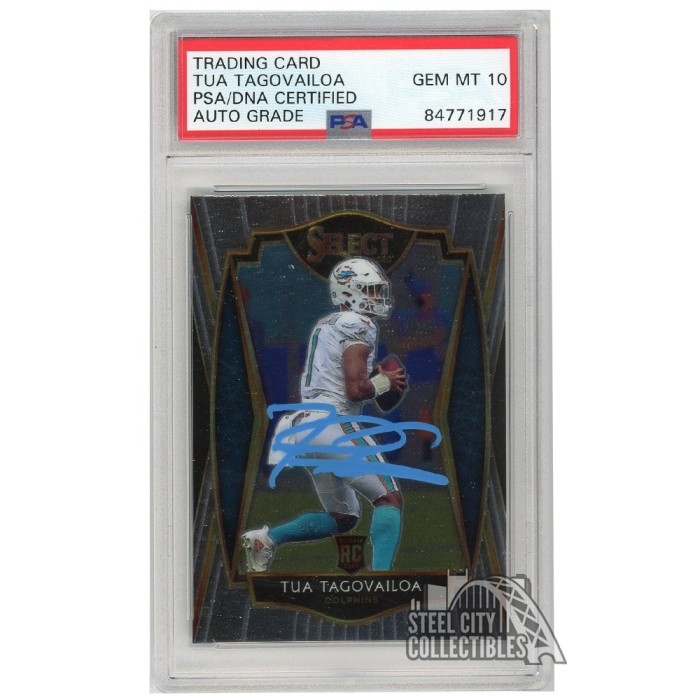 Tua Tagovailoa 2020 Panini Select Premier Level Autograph RC Card #145 ...