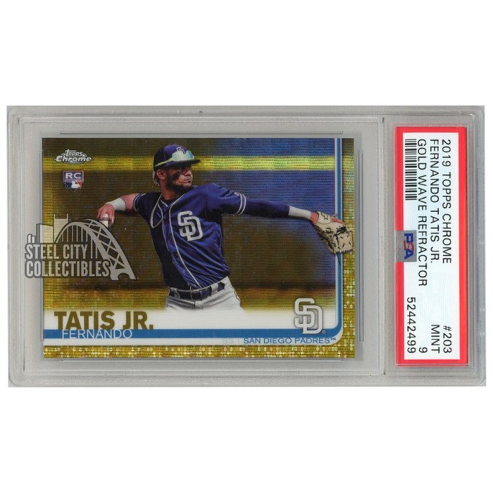 Fernando Tatis Jr 2019 Topps Chrome Gold Wave Refractor Rookie Card ... Fernando Tatis Jr 2019 Topps Chrome Gold Wave Refractor Rookie Card ...