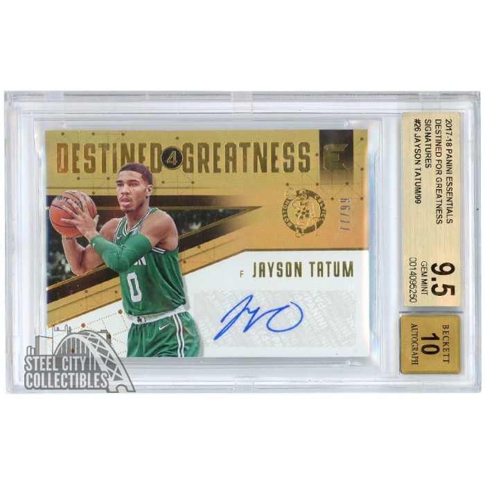 Jayson Tatum 2017-18 Panini Essentials Destined For Greatness Rookie ...