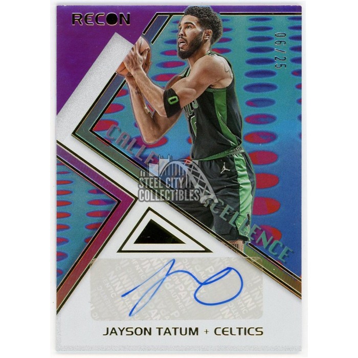 Jayson Tatum 2021-22 Panini Recon Called To Excellence Purple Autograph ...