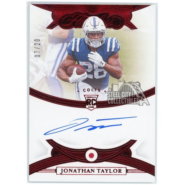 Jonathan Taylor 2020 Panini Flawless Rookie Gems Signatures Card #RGS ...