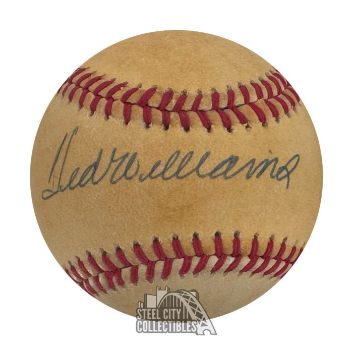 Ted Williams Autographed Official American League Baseball - JSA LOA ...
