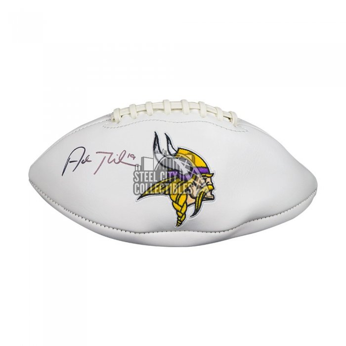 Adam Thielen Autographed Minnesota Vikings Football - JSA COA | Steel ...