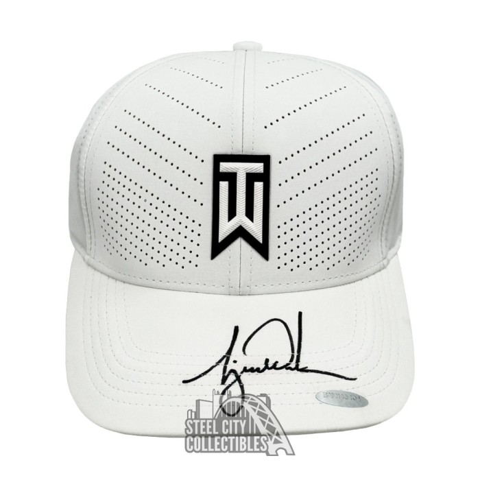 Tiger Woods Autographed Nike White Aerobill Heritage86 TW Golf Hat ...