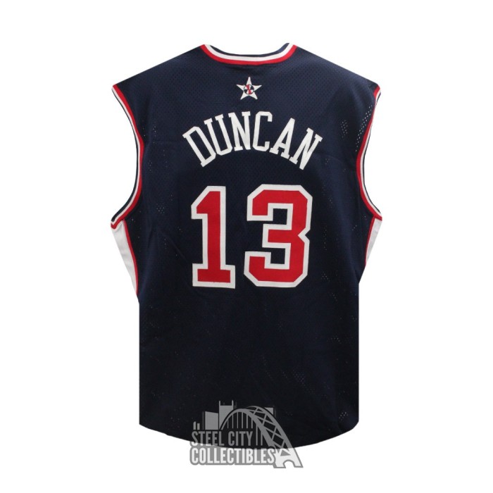 2000 Tim Duncan Team USA Game Used Basketball Jersey - MEARS LOA ...