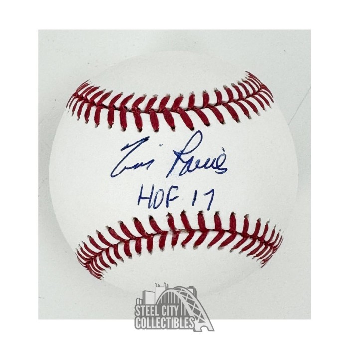 Tim Raines HOF 17 Autographed Official MLB Baseball - BAS (Scuffed ...