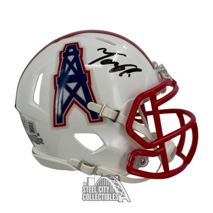 Tony Pollard Autographed Houston Oilers 81-98 Throwback Mini Helmet ...